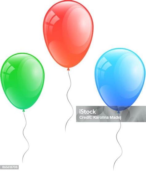 흰색 배경에 고립 된 다채로운 풍선의 낱 단입니다 벡터입니다 3차원 형태에 대한 스톡 벡터 아트 및 기타 이미지 3차원 형태 개념 개체 그룹 Istock