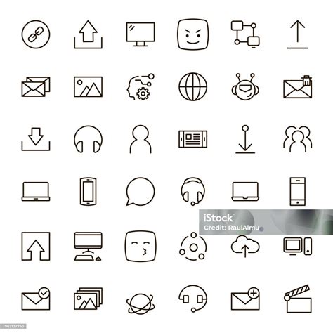 Message Icon Set Stock Illustration Download Image Now Advice Assistance Black Color Istock