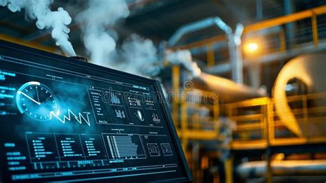 Monitoring System Displaying Production Data In Industrial Factory
