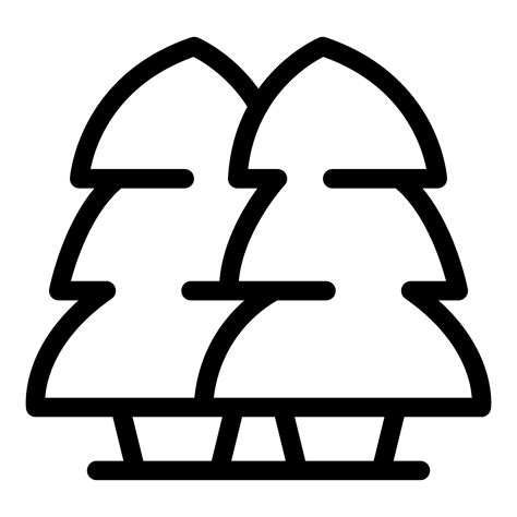 Minimalist Line Art Trees Icon Vector Art At Vecteezy