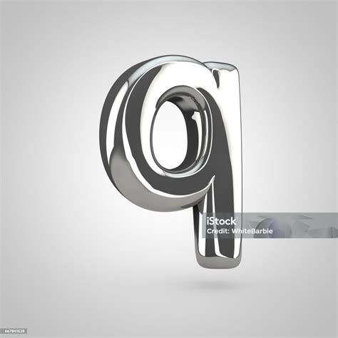 흰색 배경에 고립은 편지 Q 소문자 0명에 대한 스톡 벡터 아트 및 기타 이미지 0명 3차원 형태 금속 Istock