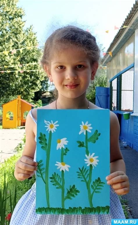 Мастер класс по рисованию тычком «Ромашки на лугу для дошкольников 10 фото Воспитателям