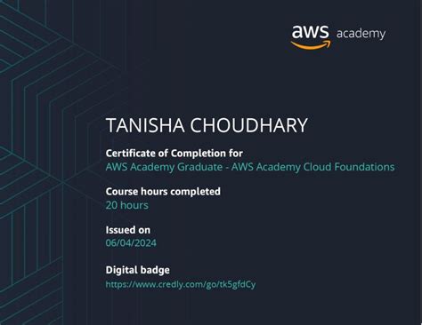 tanisha choudhary on linkedin aws cloudcomputing certification