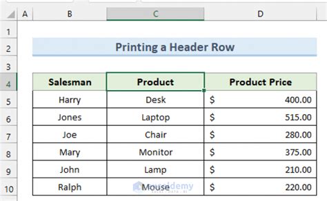 How To Create Column Headers In Excel 3 Easy Methods