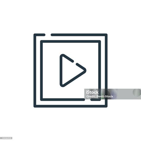 벡터 아이콘을 재생합니다 편집 가능한 스트로크를 재생합니다 웹 및 모바일 앱 로고 인쇄 매체에서 사용할 선형 기호를 재생합니다 얇은 선 그림 벡터 격리 된 윤곽선 도면입니다