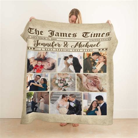 Custom Picture Collage Blanket Unique Photo Blanket For Couples