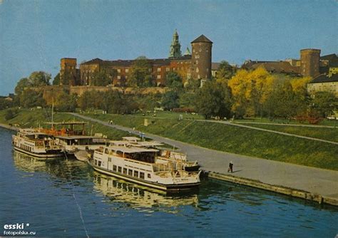 Rzeka Wisła Kraków Kraków 1980 Rok Stare Zdjęcia