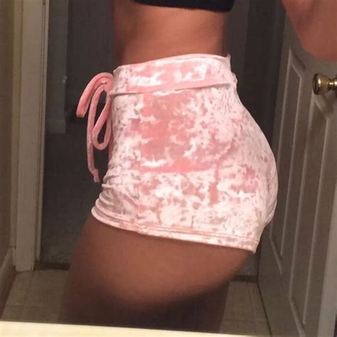 Shorts High Waisted Pink Velvet Booty Shorts Poshmark