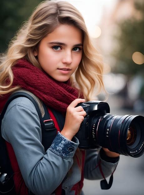 Premium Ai Image A Photographer Girl