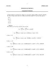 ECE HW Solution Pdf ECE SPRING POWER ELECTRONICS Assignment Solution