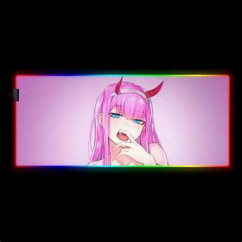 Zero Two Blush Design Large Rgb Illuminated Gamer Mouse Pads