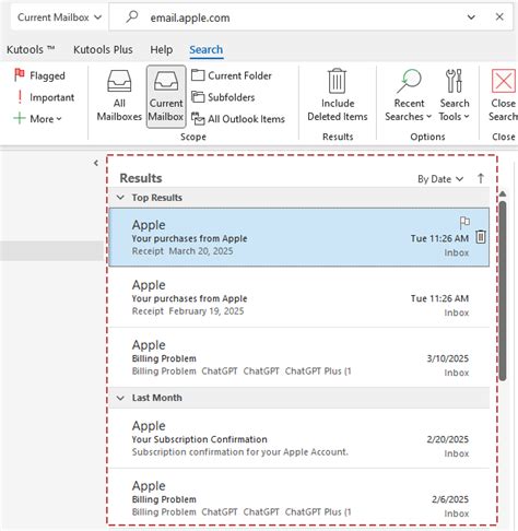 How To Quickly Search All Emails By Selected Email Domain In Outlook