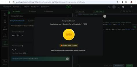Mansi Sahagal On Linkedin Gfg160 Geekstreak2024 Geeksforgeeks Dsa Binarysearch Codingjourney