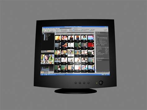Old Crt Computer Monitor Display 3d Model 39 3ds Blend C4d Fbx