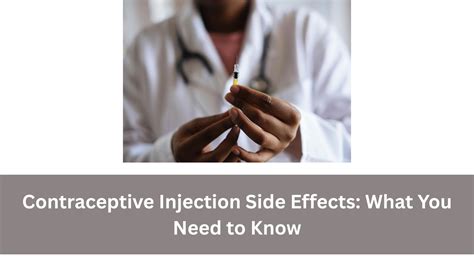 Contraceptive Injection Side Effects What You Need To Know Za