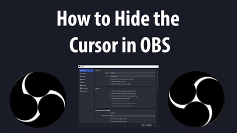 How To Hide Cursor In OBS YouTube
