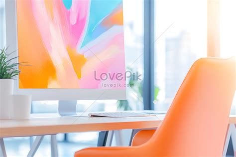 책상 위의 컴퓨터 배경 사진 및 창의적인 일러스트 무료 다운로드 Lovepik