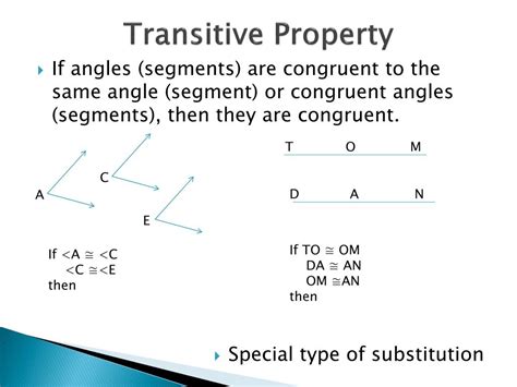 Ppt 27 Substitution And Transitive Property 28 Vertical Angles