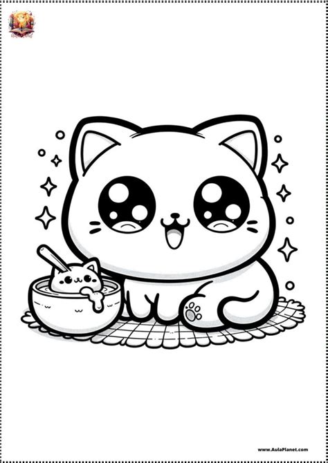Dibujos De Gatos Kawaii Para Colorear Descargas Gratuitas