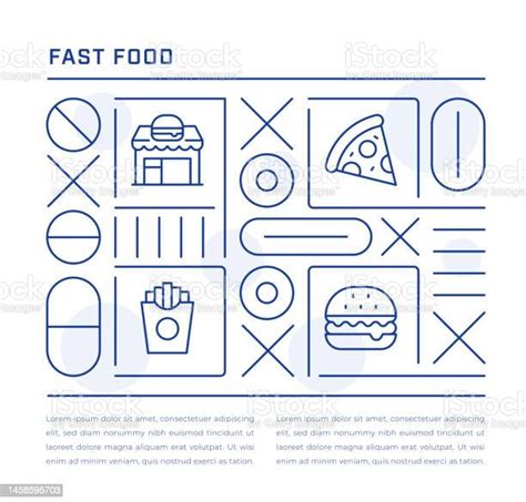 패스트 푸드 웹 배너 디자인 레스토랑 피자 감자 튀김 햄버거 라인 아이콘 감자 요리에 대한 스톡 벡터 아트 및 기타 이미지 감자 요리 건강에 좋지 않은 음식 국물