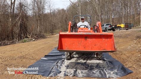 Kubota L3400 Moving Gravel For Shipping Container Pad Youtube