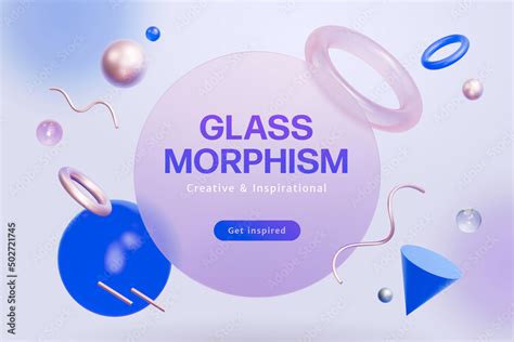 3d Glassmorphism Background Design Stock Vector Adobe Stock
