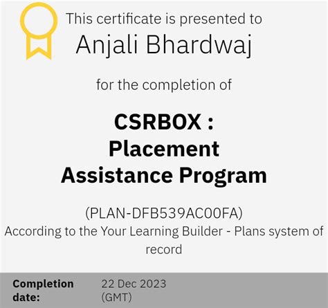 Anjali Bhardwaj On Linkedin Placementassistance Csrbox Ibm