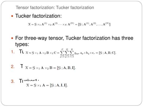 ppt introduction to tensor tensor factorization and its applications