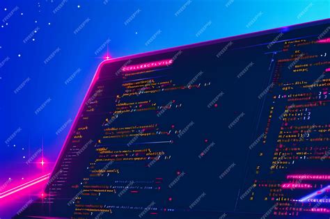 Premium Photo Computer Screen Displaying Coding And Programming