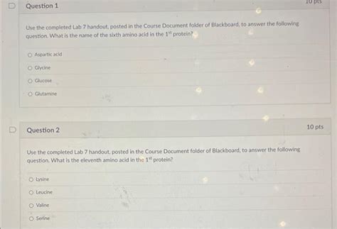 0 Question 1 Use The Completed Lab 7 Handout Posted Chegg