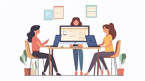 Female Programmer Developing Website Design Concept Premium Ai Generated Vector