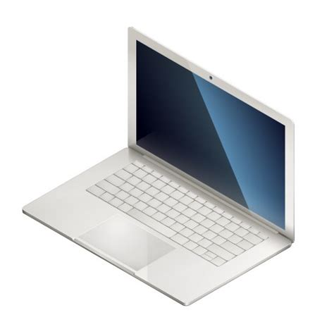 Isometric Laptop Modern Realistic Desktop Vector Image