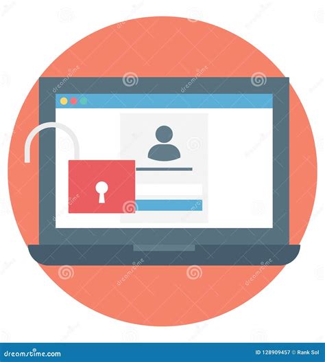Login Color Isolated Vector Icon That Easily Can Be Modified And Edit Stock Vector