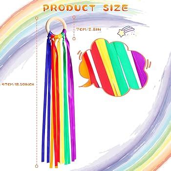 Ribbon Wand Rainbow Hand Ribbon Kite Jingle Bells Wind Wand Dance Hand Bell