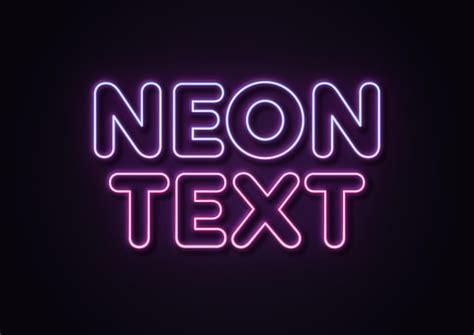 Premium Vector Editable Neon Text Effect Vector