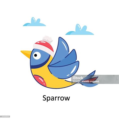 참새 벡터 평면 아이콘 디자인 그림입니다 흰색 배경에 겨울 기호 Eps 10 파일 갈고리 발톱에 대한 스톡 벡터 아트 및 기타 이미지 갈고리 발톱 갈색 깃털 Istock