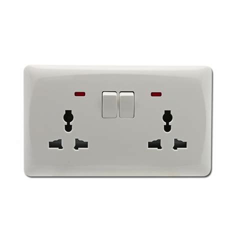 Double 13a Multi Socket With Switch And Light Univeal Socket Cixi