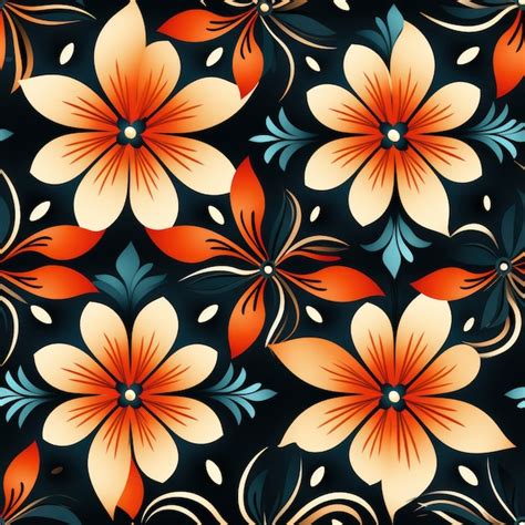 Free Photo Floral Seamless Pattern Design