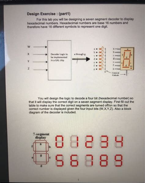 Solved Design Exercise Part1 For This Lab You Will Be Chegg Com