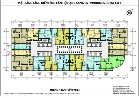 Sơ đồ Mặt Bằng Tổng Thể Royal City Chi Tiết Toà R1 R6
