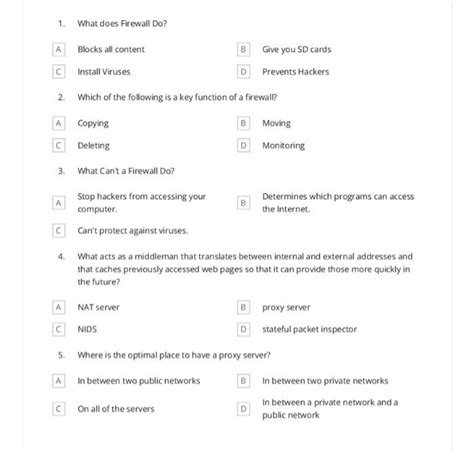 Solved 1 What Does Firewall Do Blocks All Content Install Chegg Com