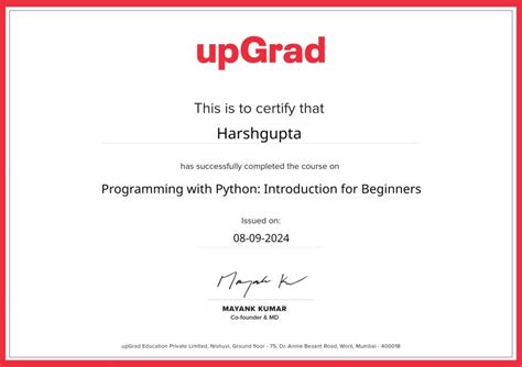 Thrilled To Share That Ive Earned My Python Programming Certification
