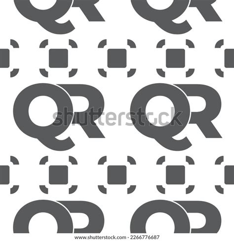 Qr Code Seamless Pattern Symbol Background Stock Vector Royalty Free