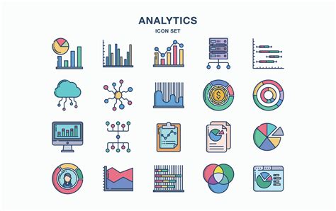 Graph And Data Analytics Icon Set 10404992 Vector Art At Vecteezy