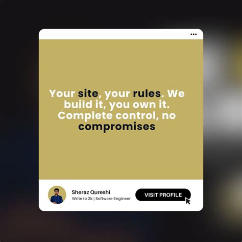 Sheraz Qureshi On Linkedin Webdevelopment Digitalownership Clientfirst Empowerment