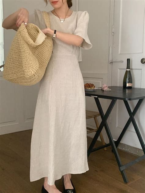 반팔 원피스 롱드레스 봄 여름 여성 핑크 A라인 결혼식 피로연 하객룩 상견례 엄마돌잔치 30대 40대 여자 레이디 정장 커리어우먼 오피스 사무실 직장인 데일리룩 베이직 심플 무지