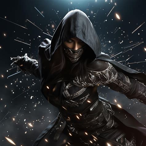 Premium Photo 3d Rendered Image Of A Female Assassin That Is Wearing