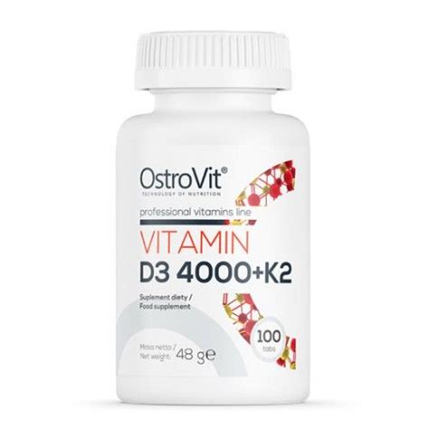Вітамін Д3 4000 + вітамін К2 OstroVit (VITAMIN D3 4000 + K2) 100 ...