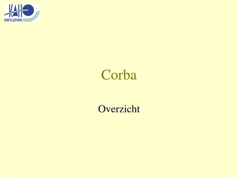 Ppt Corba Powerpoint Presentation Free Download Id4591817