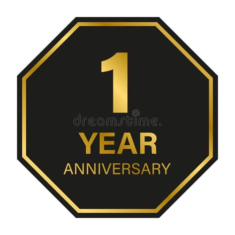 1 Year Anniversary Gold Icon Vector For Graphic Design Logo Website Social Media Mobile App